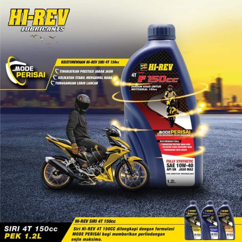 HI-REV S150cc 4T OIL * 1.2 LITER * 4T OIL FULLY SYNTHETIC 10W40 / 10W40 ...