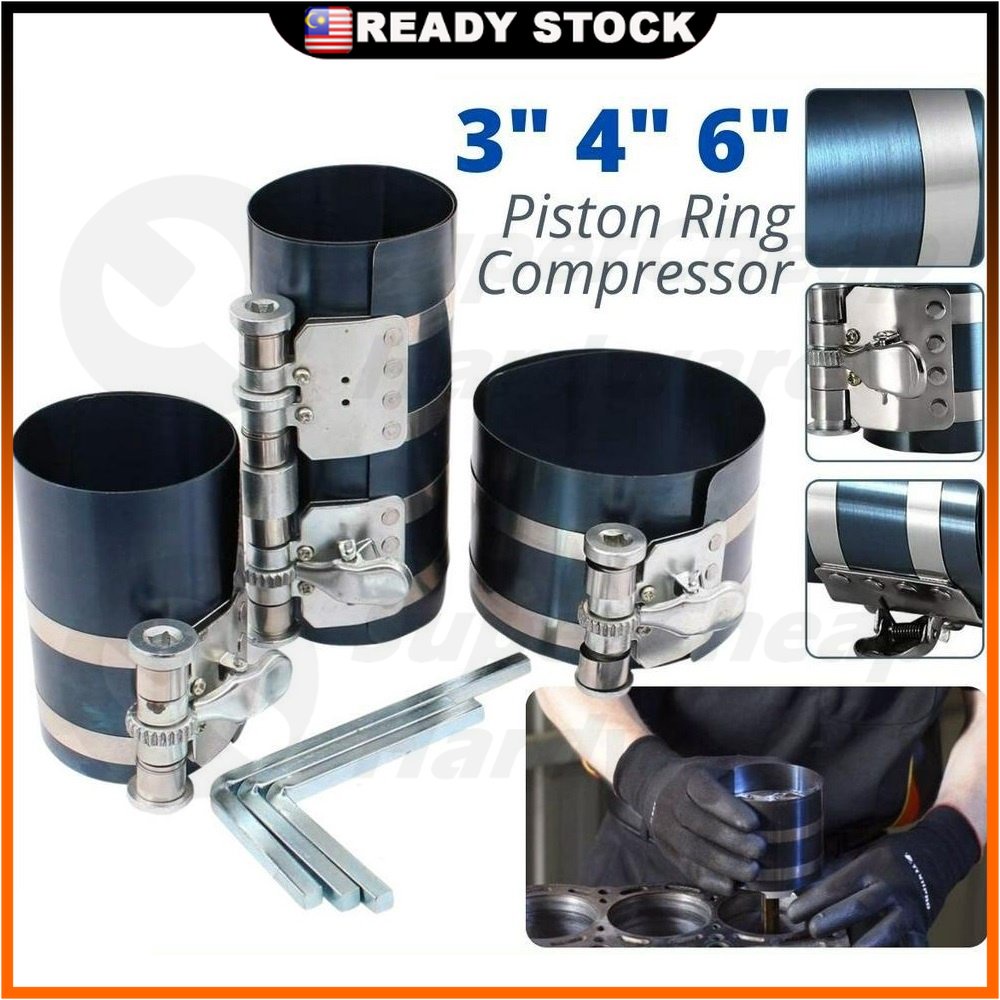 Car Engine Cylinder Piston Ring Compressor 3" 53mm to 125mm Automotive ...