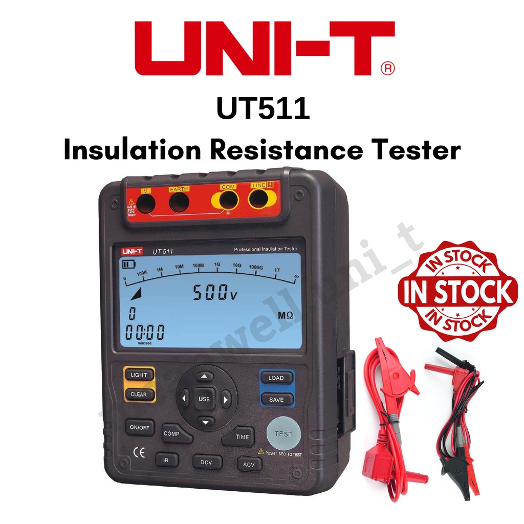 UNI-T UT511 Insulation Resistance Tester Ready Stock Original 🔥👍🏻 ...