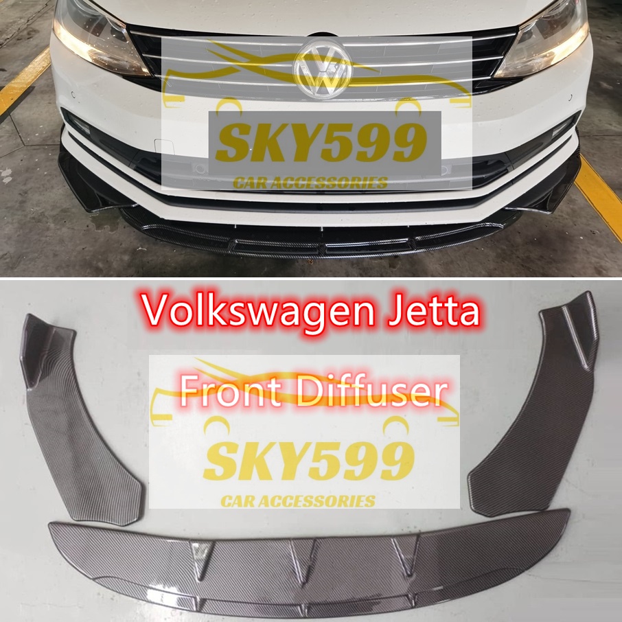 Volkswagen Jetta Front Bumper Diffuser Lip Wrap Angle Splitters Black ...