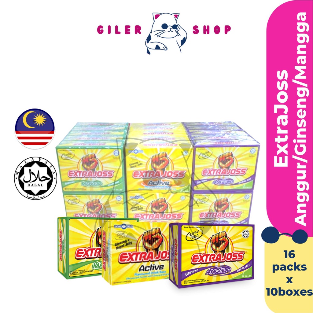 ExtraJoss x10 box Anggur | Mangga | Ginseng + Royal Jelly 16 sachets ...