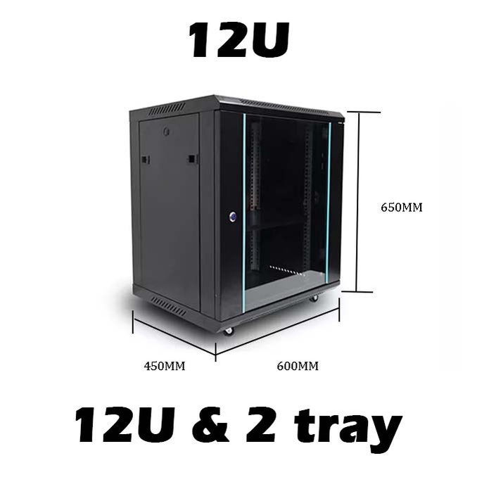 Glass Door Computer Server Rack 6U 9U 12U Network Cabinet 9U Equipment ...