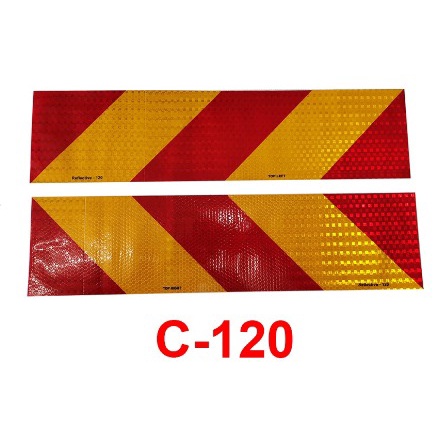 Reflective sticker 470mm x 120mm/ Sticker lori merah kuning/sticker ...