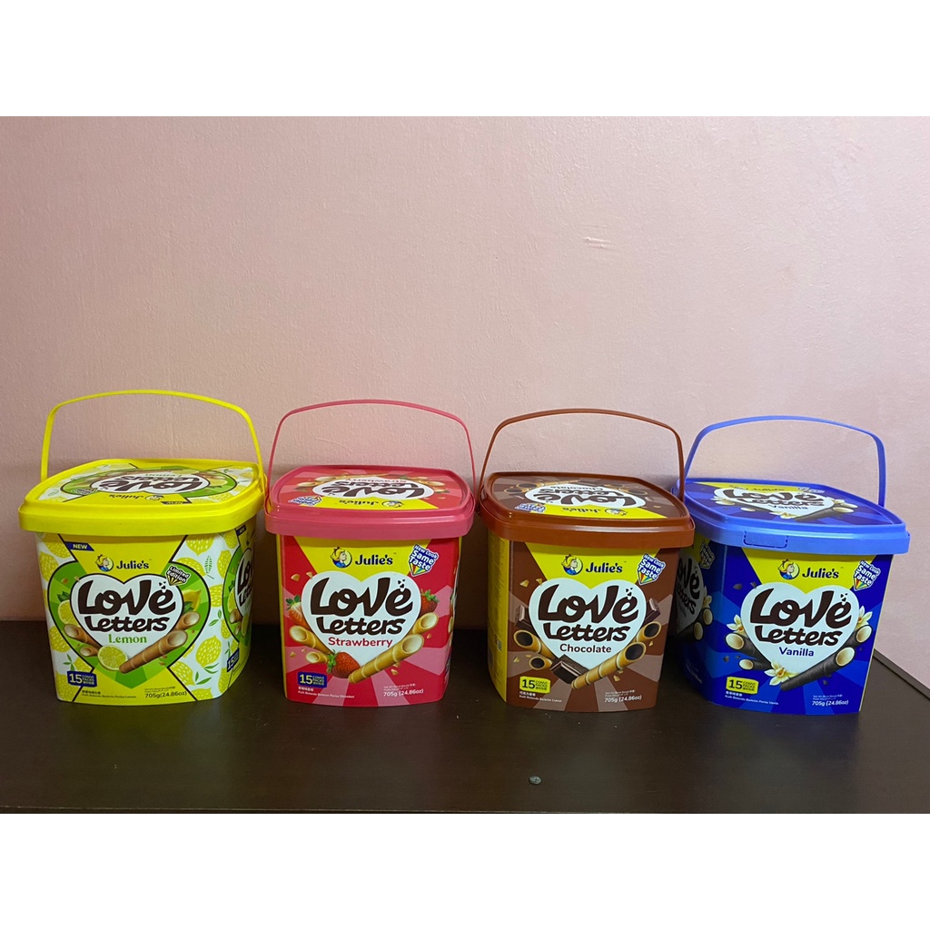 JULIE'S LOVE LETTER CHOCOLATE / STRAWBERRY/ VANILLA/LEMON 705G (Convi ...
