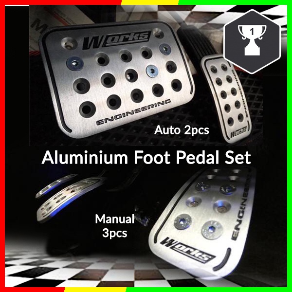 Works Engineering Aluminium Foot Pedal Set Pedal Kits Auto AT / Manual ...