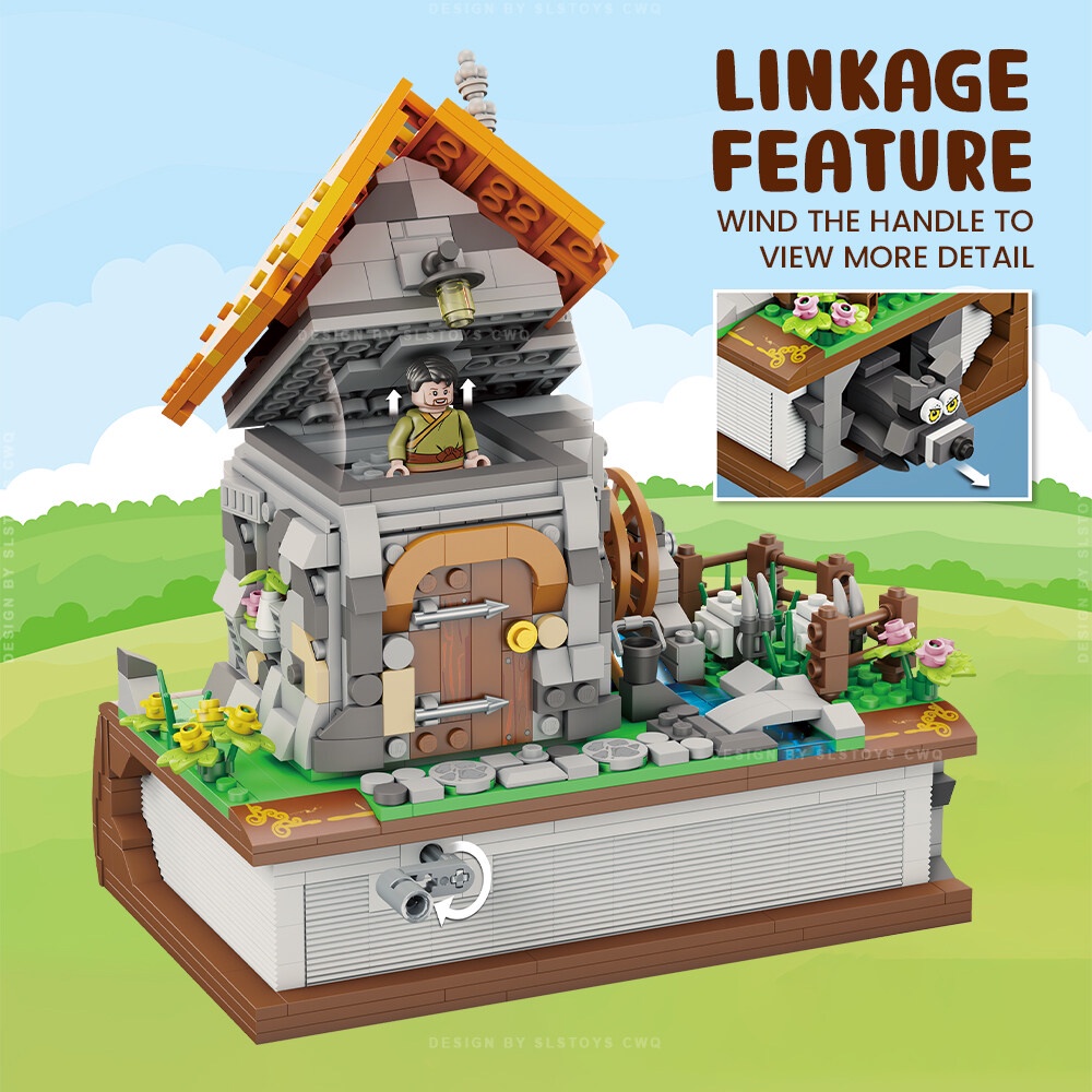 LOZ IDEAS Mini Block 1926 Village Farm House Keep Sheep Away From Wolf ...