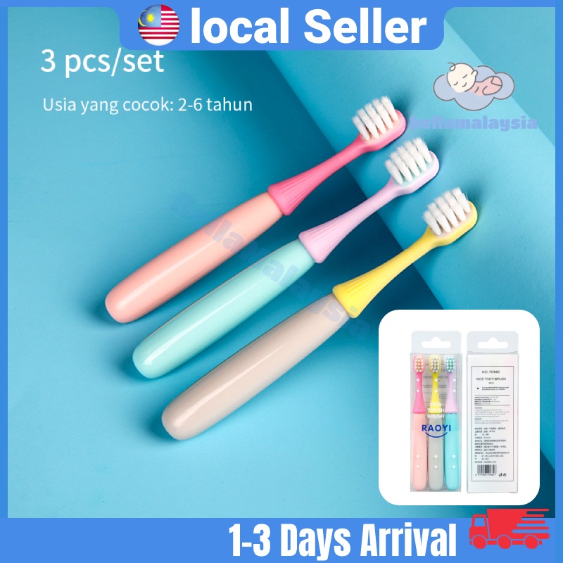 Bella 3PCS/Set Baby Soft-bristled Silicone Toothbrush For Children ...