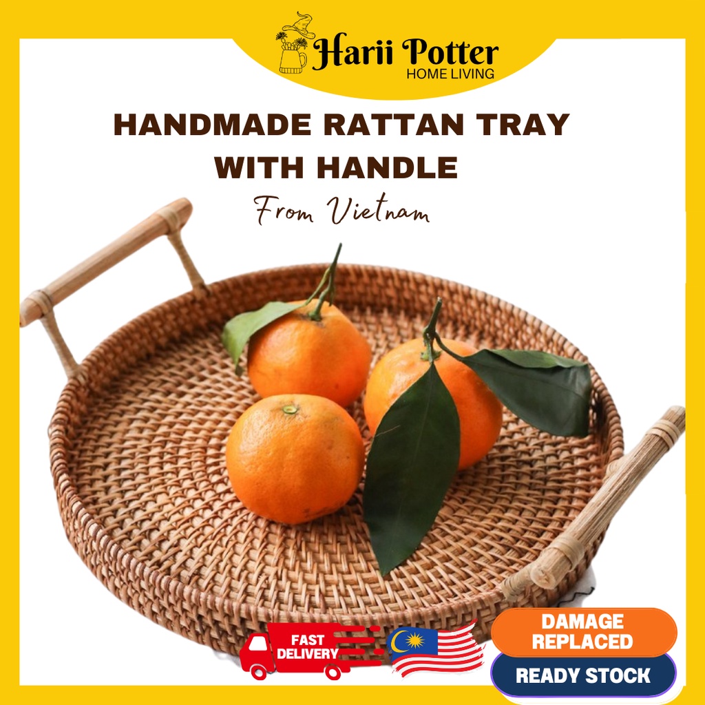 Aesthetic Rattan Tray Home Decoration Dulang Hiasan Kayu Kraftangan ...