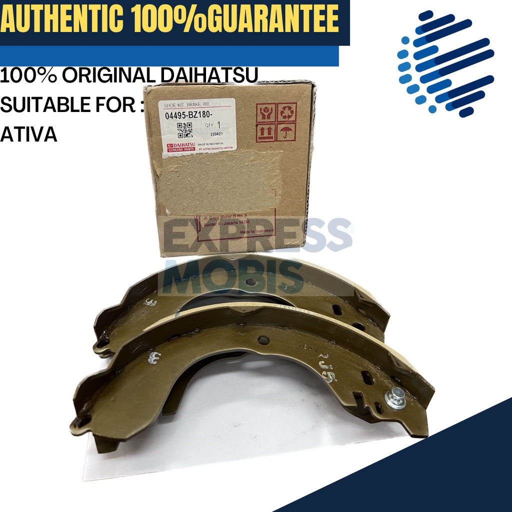 100% ORIGINAL DAIHATSU REAR BRAKE SHOE 04495-BZ180 PERODUA ATIVA ...