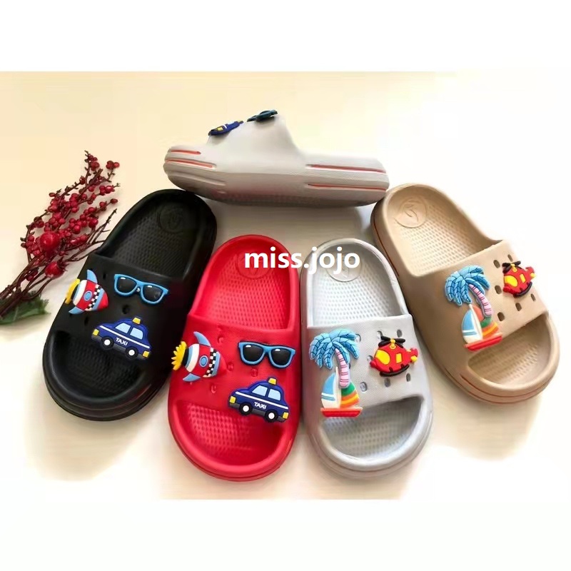 Miss.jojo Slop Boys Sandals Ages 2 3 4 Years Rubber Jibbitz Rocket ...