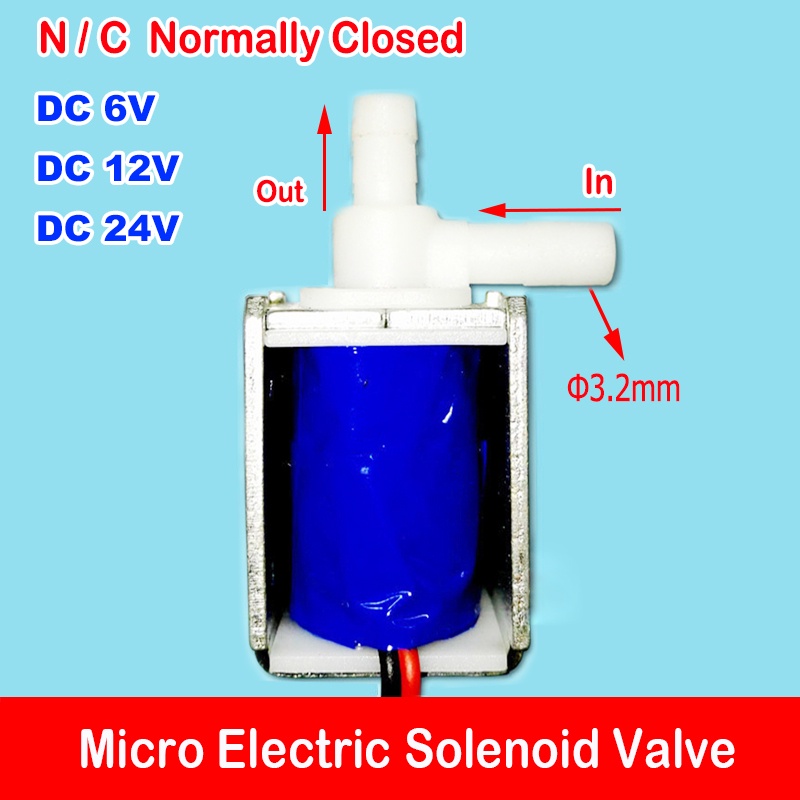 Micro Electric Solenoid Valve DC 6V /12V /24V Normally Closed Mini ...