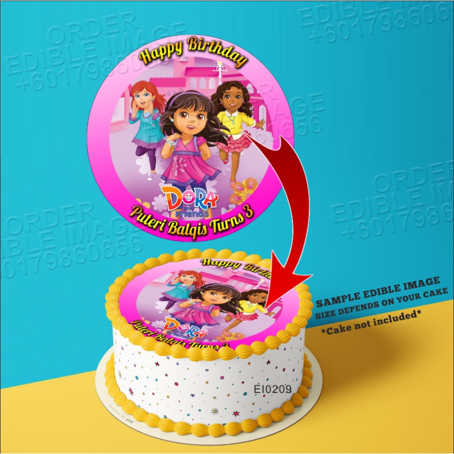 Printing EI Dora And Friends Edible Image Print Cake Photo Icing Paper ...