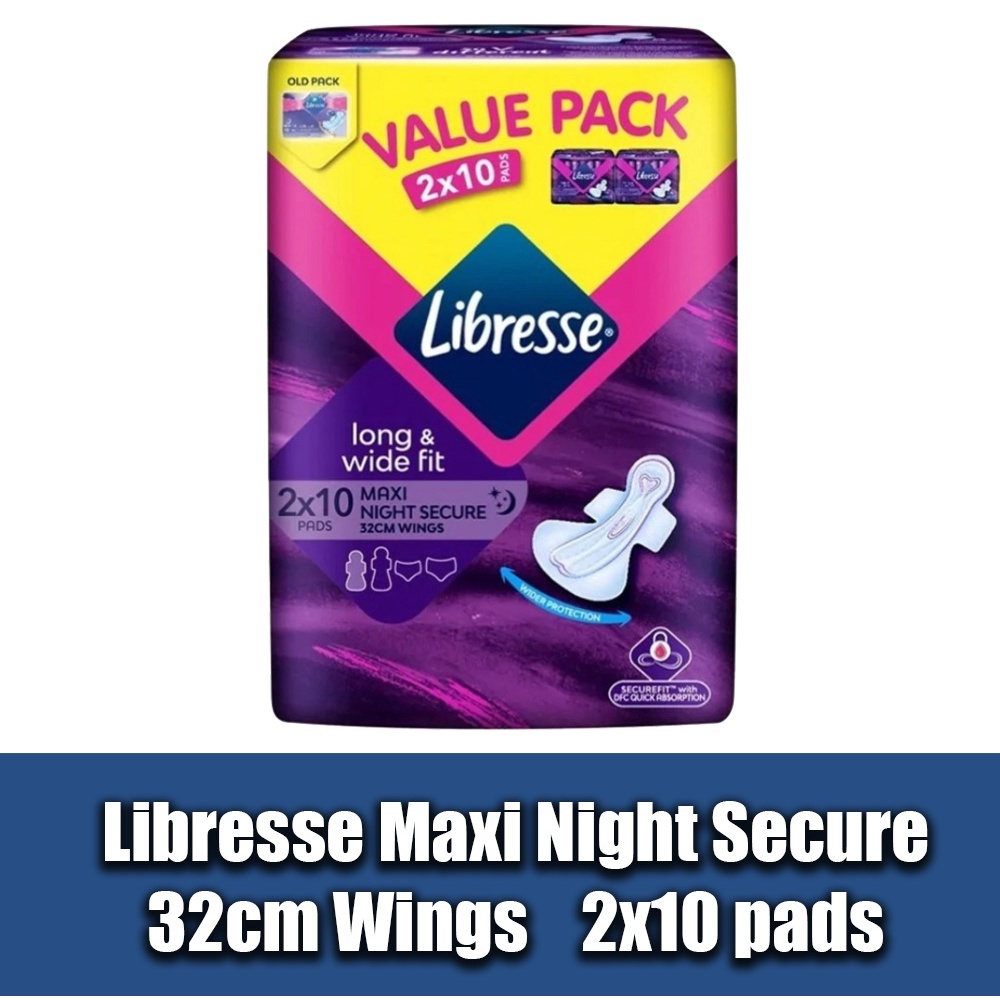 Libresse Maxi Fit (Night Wings/Wings/Non Wings/ Night Secure/28cm Non Wings/28cm Wings) | Shopee ...