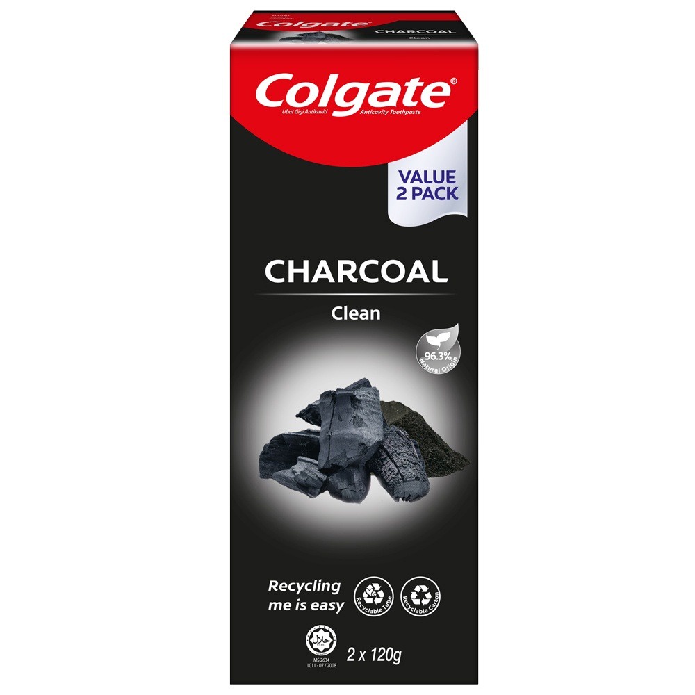 COLGATE NATURALS 120G x 2 - CHARCOAL | Shopee Malaysia