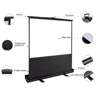 Pull Up Projector Screen 4:3 Floor Stand Lift Up 16:9 Projection Matte ...
