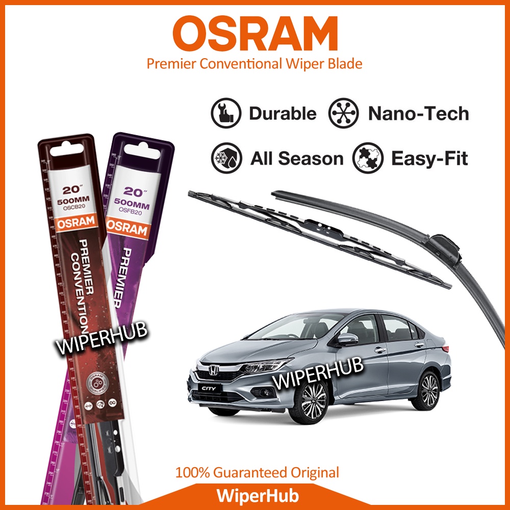 Osram Honda City (GM6 / T9A) 2014-2020 Premier Conventional Flat Wiper ...