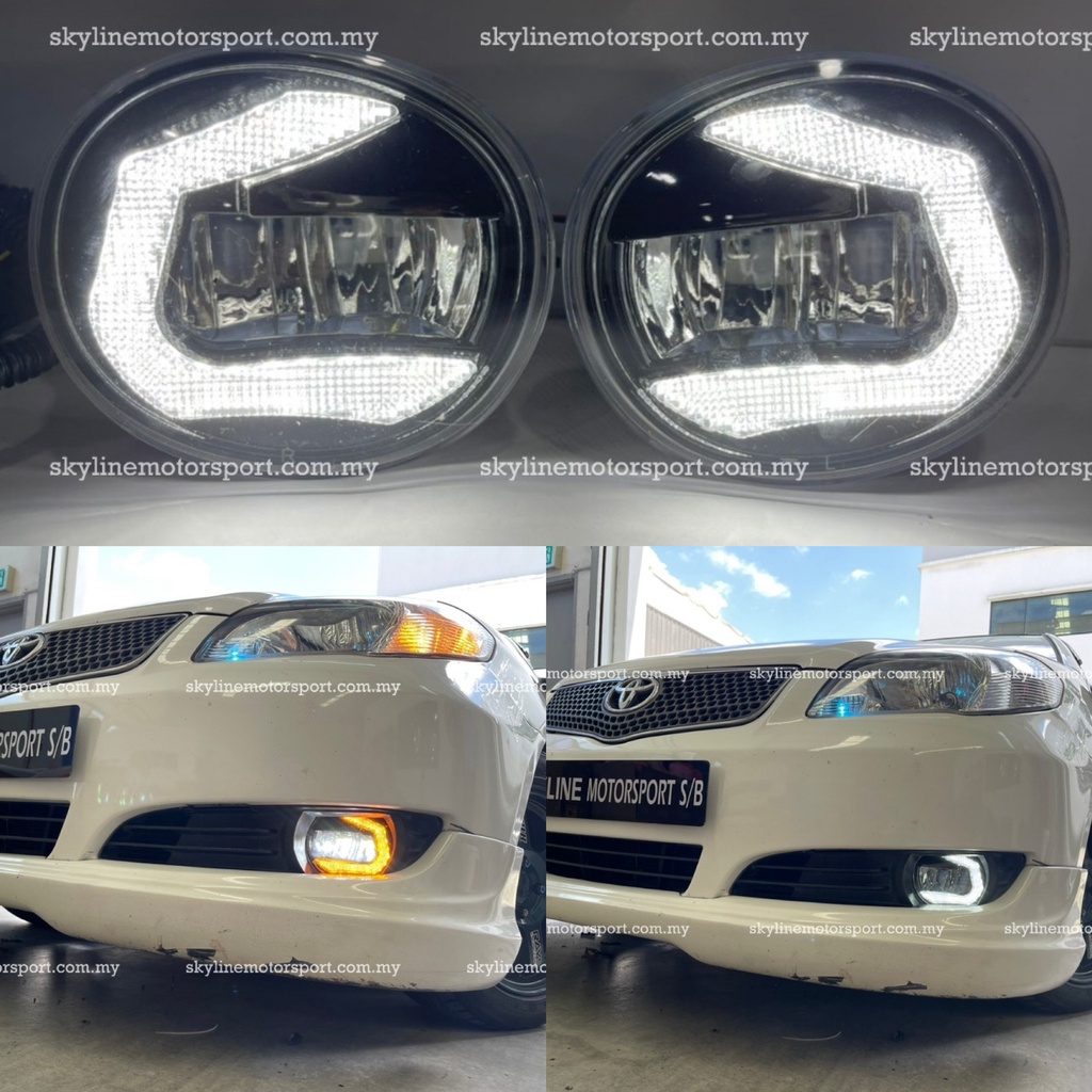 Toyota Vios NCP42 Led Fog Lamp Fog Light 3 In 1 With DRL Led Signal ...
