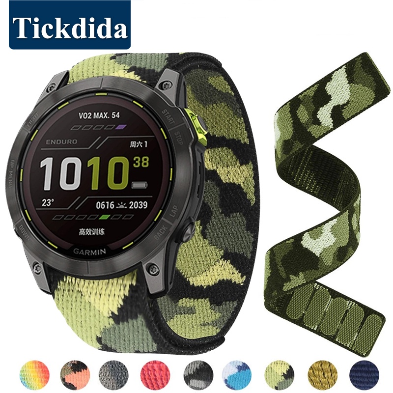 Hook & Loop Nylon Strap for Garmin Enduro Watch Band Fenix 7X 7 6 6X ...