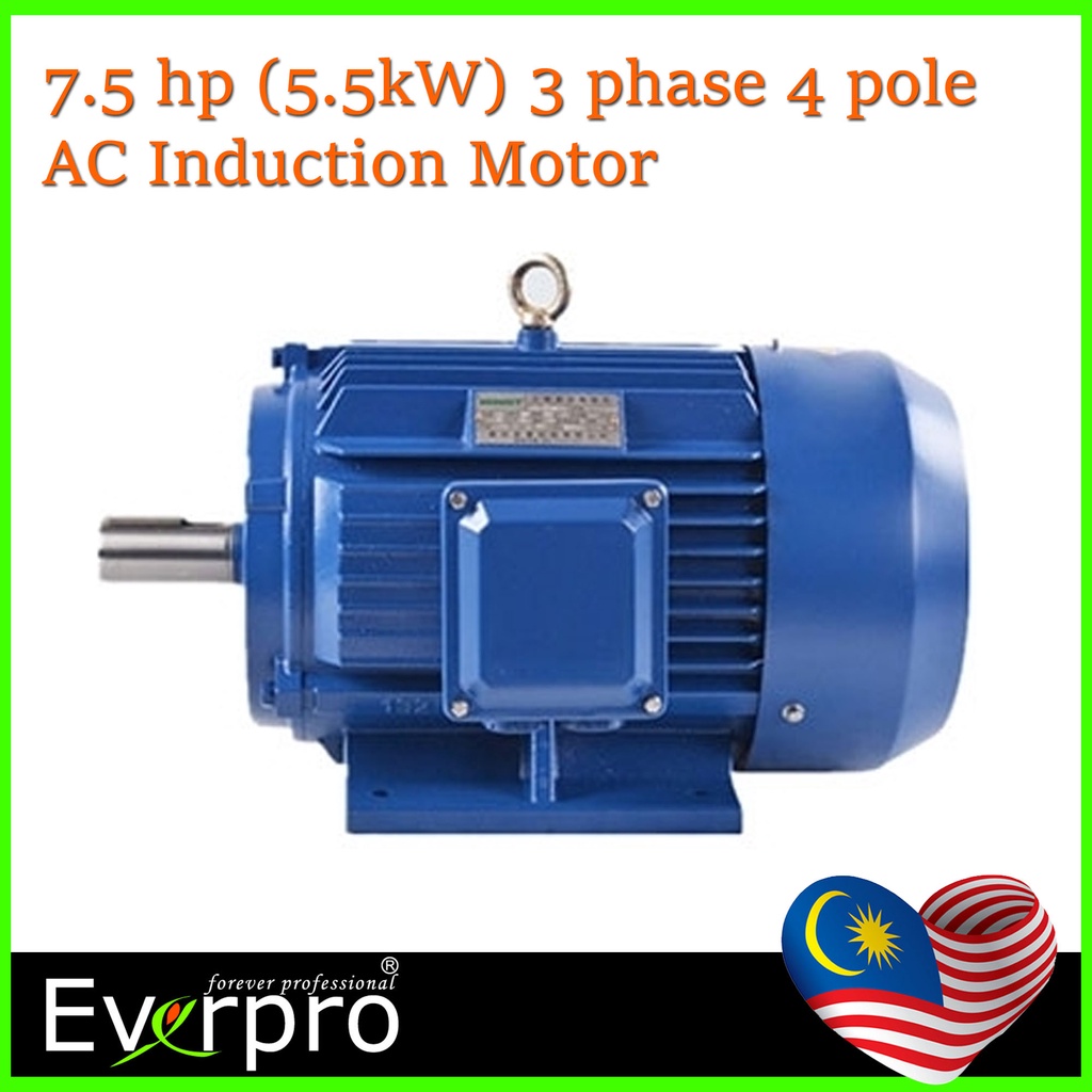 EleDelta 5.5KW/7.5HP/415V/50Hz/B3 three phase induction motor | Shopee ...
