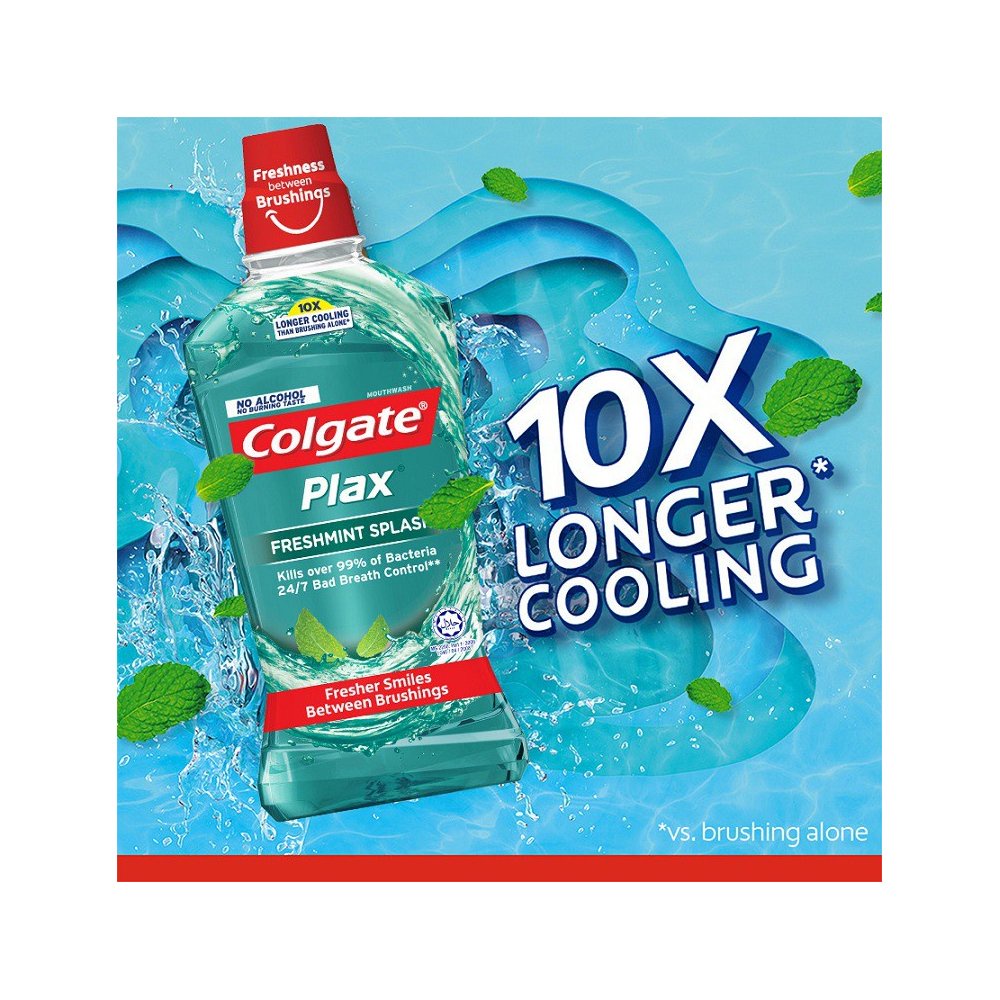 Colgate Plax Mouth Wash Fresh Mint Splash/Fresh Tea Value Pack 2x750ml ...