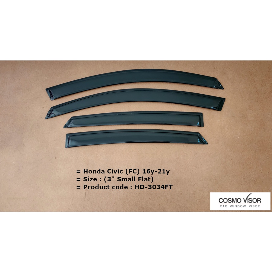 Honda Civic 2016-2021 (FC) Mugen Door Visor / Mugen & Modulo Injection ...