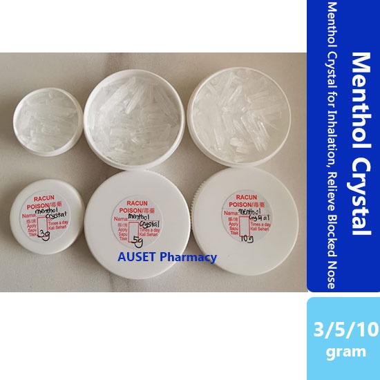 Menthol Crystal for Inhalation | Relieve Blocked Nose | Melegakan ...