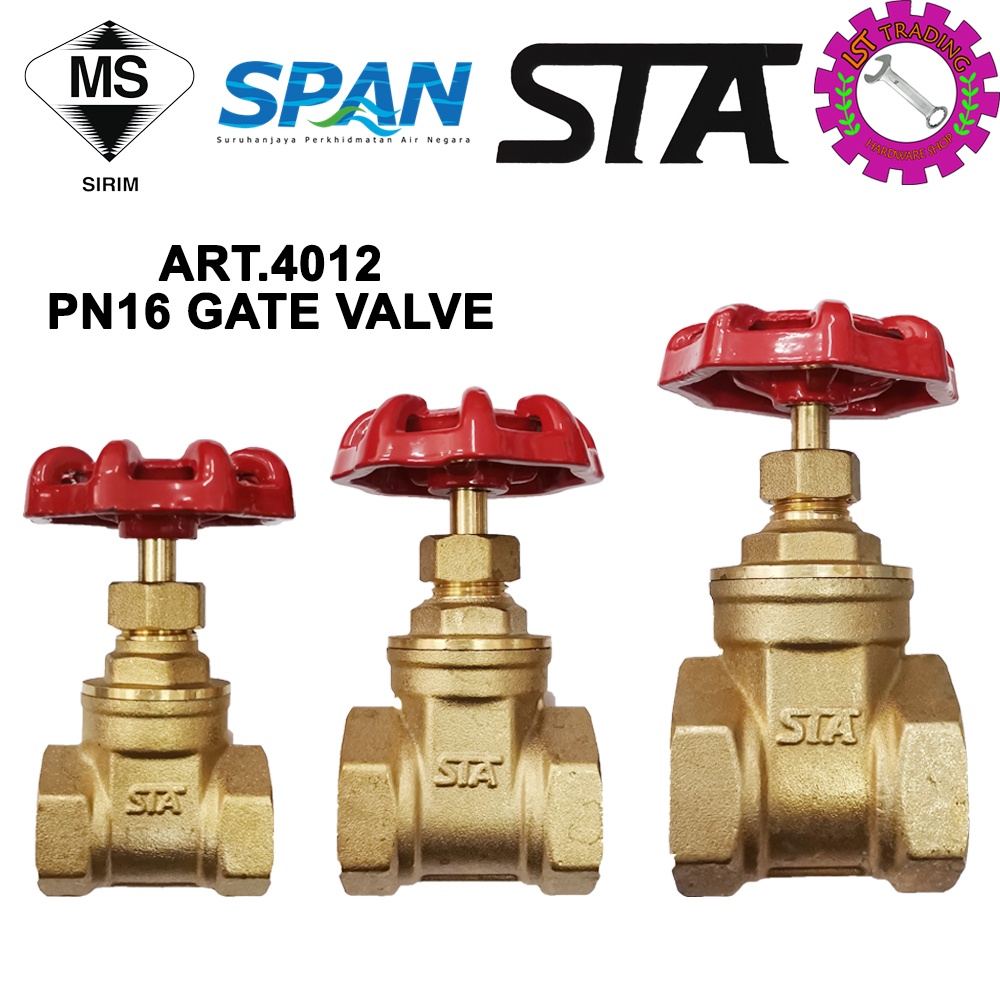 [READY STOCKS] STA BRASS GATE VALVE PN16 / SIRIM APPROVED GATE VALVE / WATER CONTROL VALVE ...
