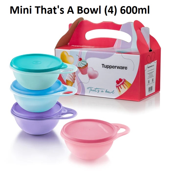 Tupperware Mini That's A Bowl 600ml OR Click Bowls 425ml OR Pretty ...