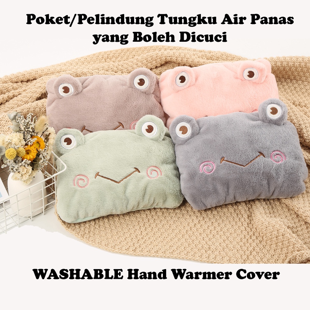 Frog Design Protection Cover for Electric Heat Up Hand Warmer Water Bag Penutup Tungku Panas ...