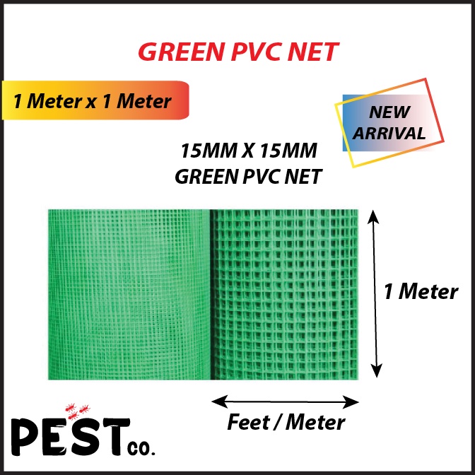 HEAVY DUTY Safety Jaring Pagar Kucing PVC Gate Guard Mesh Garden Square ...
