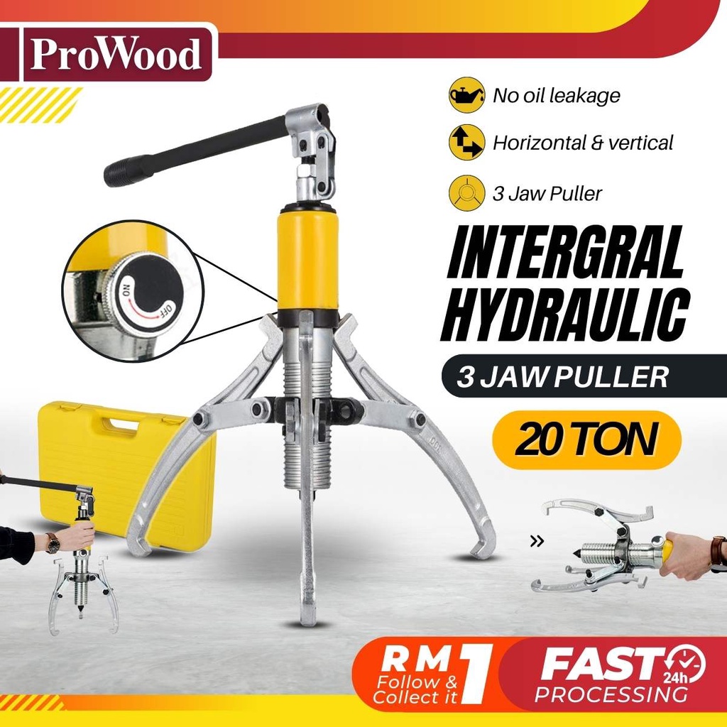 20 TON Integral Hydraulic 3 Jaw Puller Industrial Grade Integral Type ...