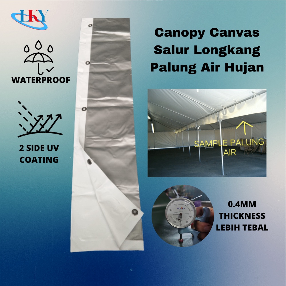 LKY Canopy Khemah Canvas Salur Longkang Air Kanvas Tadahan Air Hujan ...