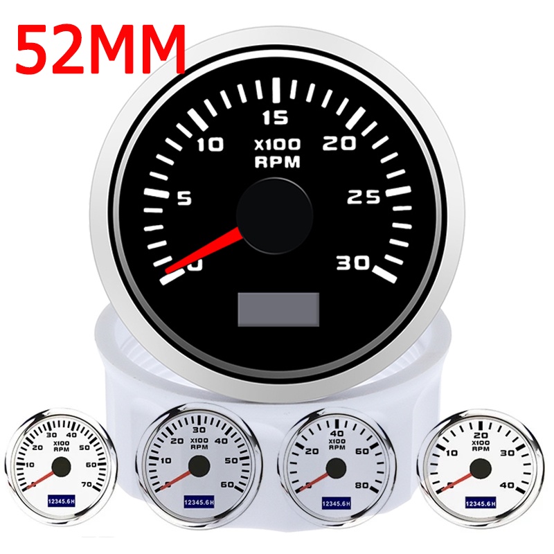 52MM Diesel Engine Tachometer Sensor RPM Gauge REV Counter 0-3000RPM ...