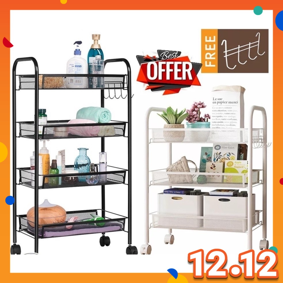 Troli Barang Troli Beroda 3 4 5 Tier Multipurpose Rack Multipurpose ...
