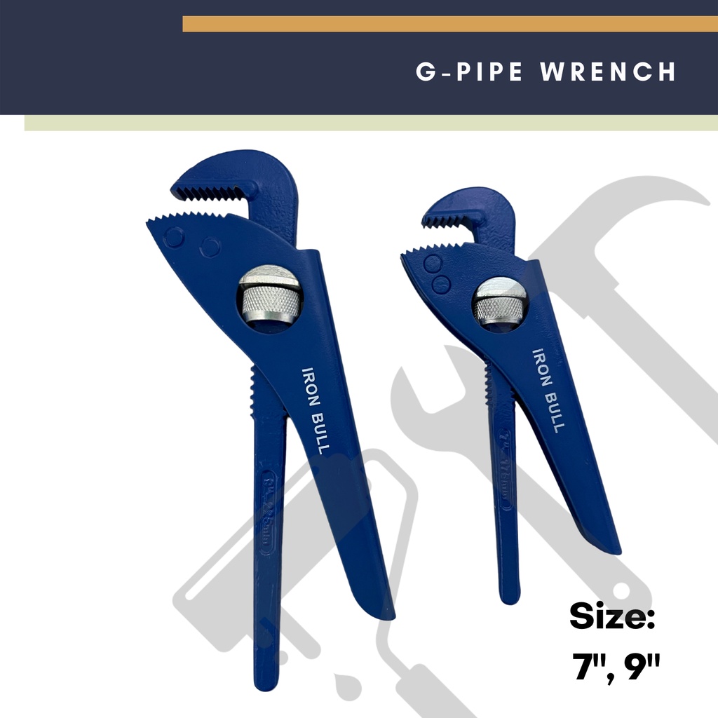 Iron Bull Heavy Duty G Pipe Wrench | Adjustable Pipe Wrench | Perengkuh ...