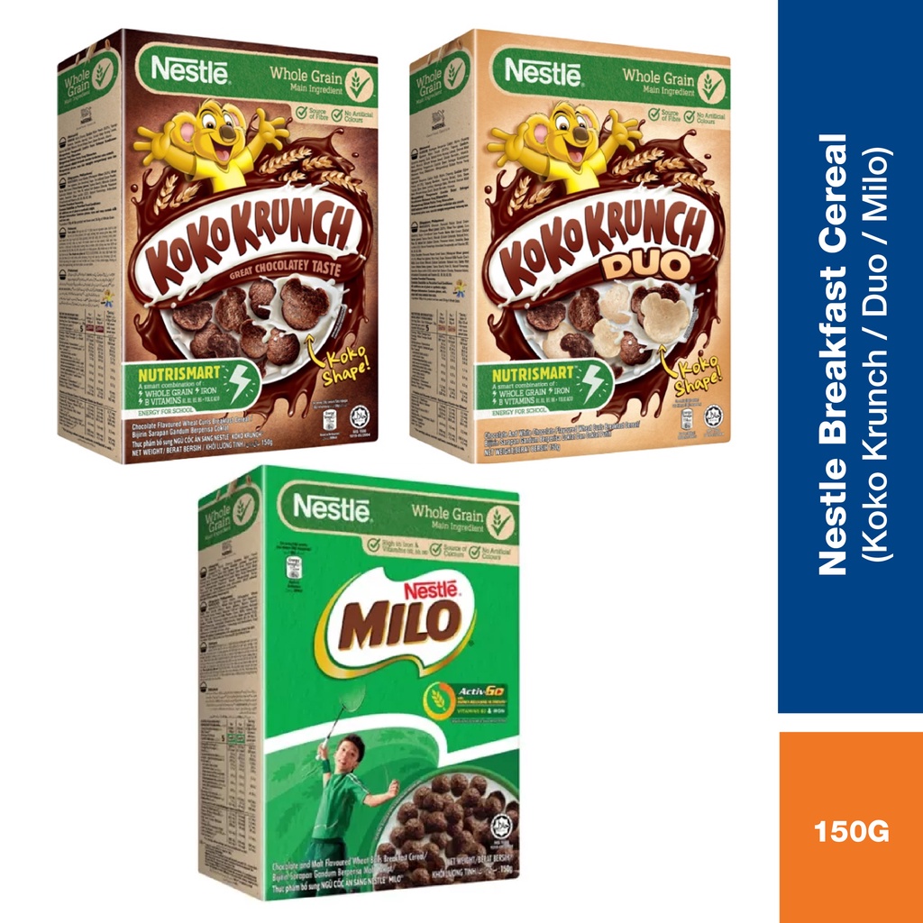 NESTLE KOKO KRUNCH 150G / NESTLE KOKO KRUNCH DUO 150G / NESTLE MILO CEREAL 150G | Shopee Malaysia