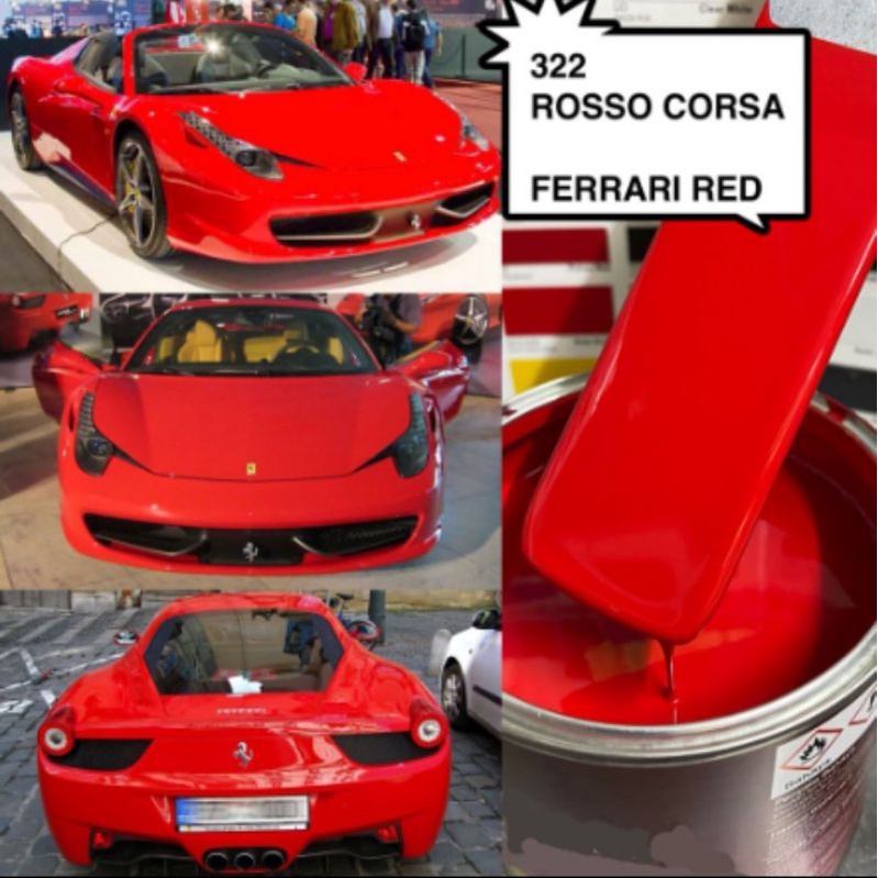 2K PAINT FERRARI RED 322 SOLID/MERAH FERRARI/CAT BANCUH/ | Shopee Malaysia