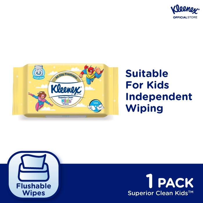 Kleenex Superior Clean Kids Wipes Wet Tissue (20s x 1 pack) / (20s x 5 ...