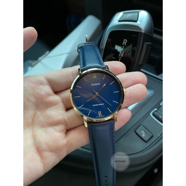 Casio Minimalist 40mm Navy Blue💯 | Shopee Malaysia