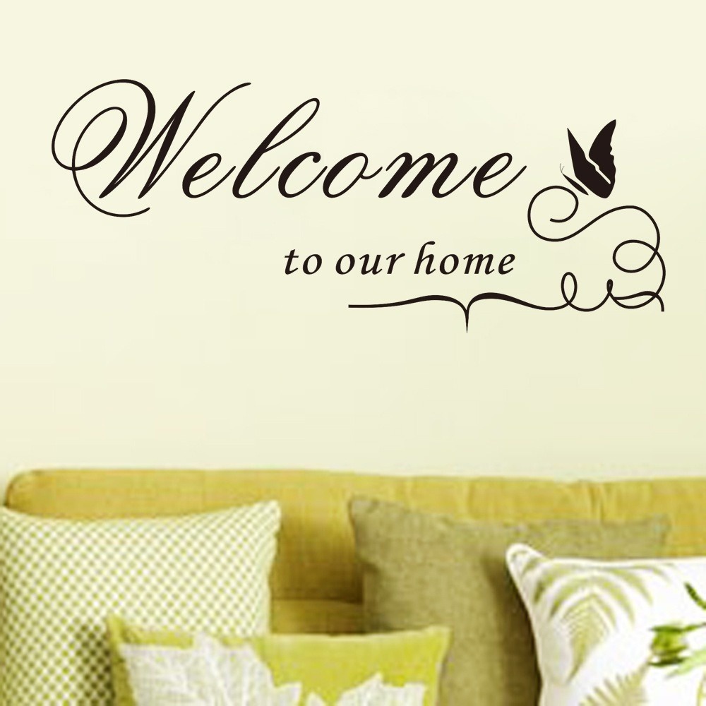 Home Decor Wall Stickers Decoration Sticker Welcome Pelekat Dinding ...