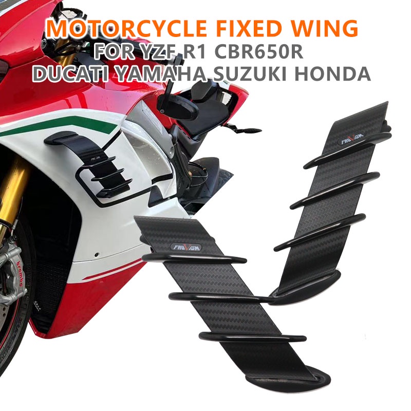 New Downforce Racing Spoiler Aero Winglets for Kawasaki Ninja 250 300 ...