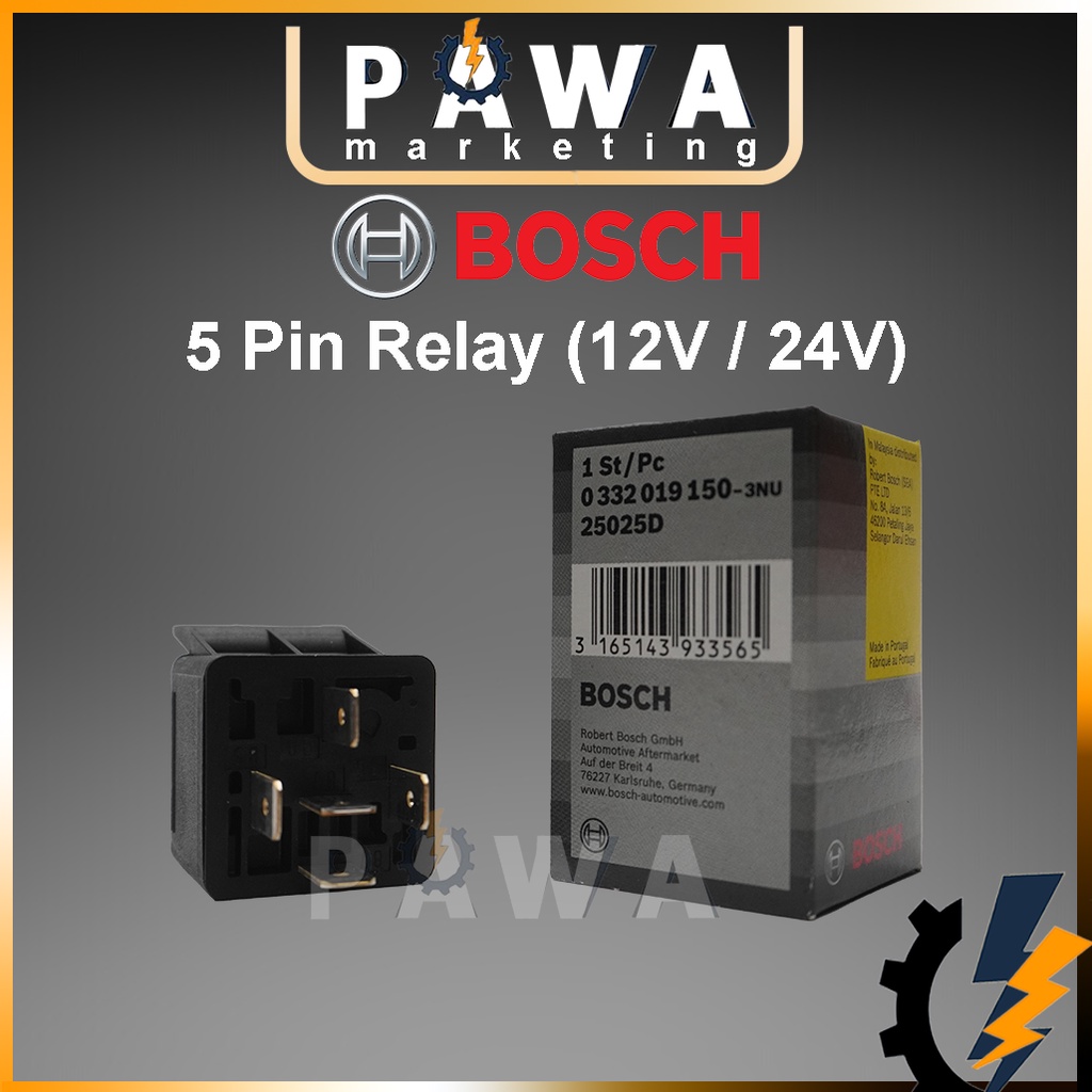 Pawa Bosch Portugal Relay 5Pin Relay Socket Relay 5 Pin 12V 30A 87 ...