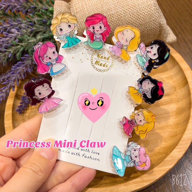 👸🏼Princess Acrylic Mini Hair Claws Elsa Anna Rapunzel Ariel | Shopee ...