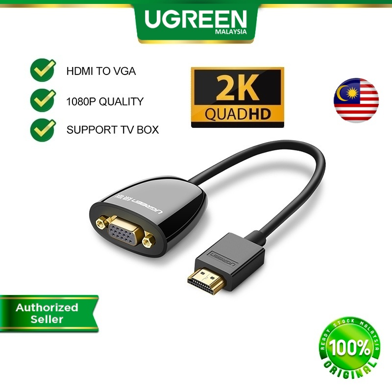 UGREEN HDMI To VGA Adapter Support 1920 1080P Compatible Laptop ...