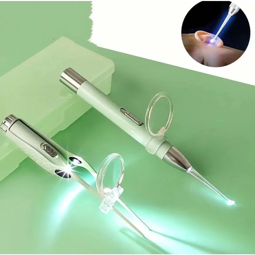 LED Earpick Ear Cleaner Spoon Alat Telinga Korek Berlampu Safe Ear Pick ...