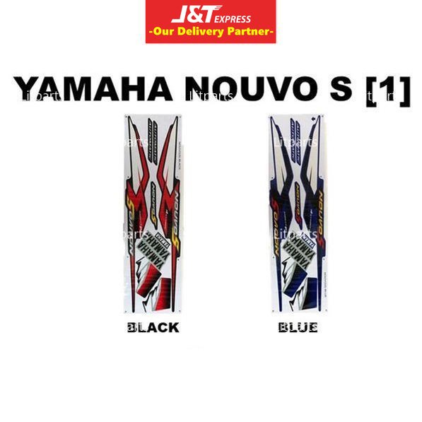 NOUVO S (1) Body Sticker Stripe Blue / Black | Shopee Malaysia