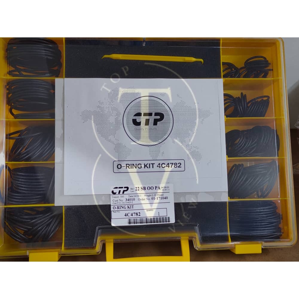 CATERPILAR 4C4782 O RING KIT NBR 90 SHORE A TAHAN HIGH PRESSURE 32 SIZE ...