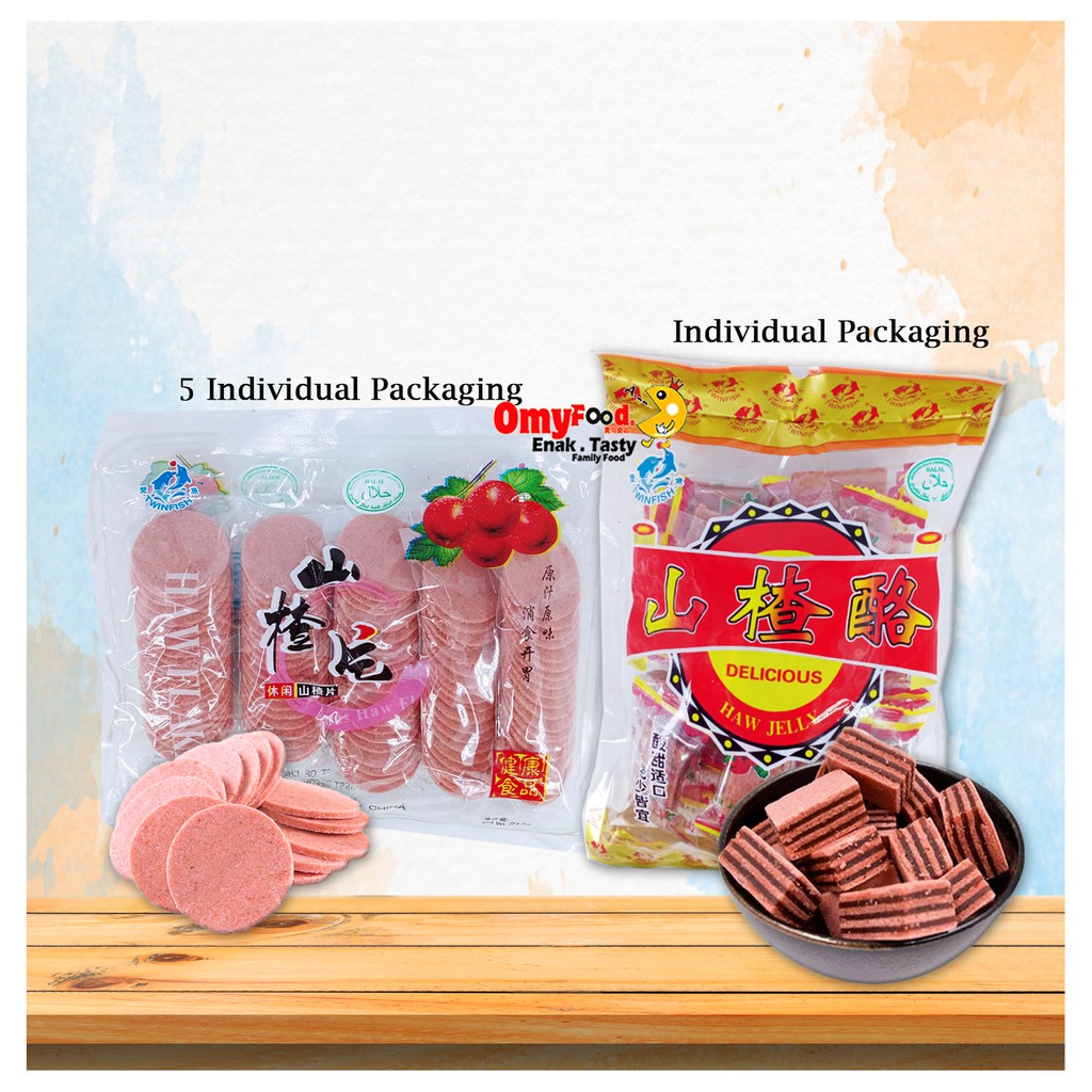 210g 200g Individual Packaging TwinFish Haw Flakes / Asam Duit 山楂片 ...