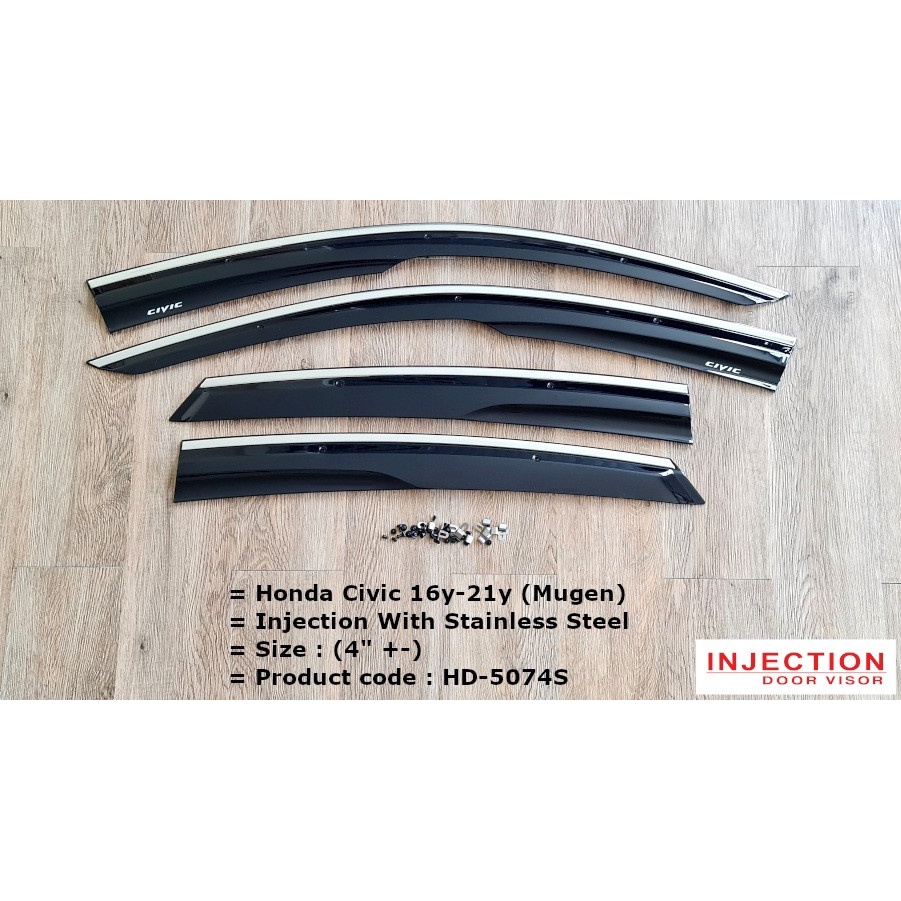 Honda Civic 2016-2021 (FC) Mugen Door Visor / Mugen & Modulo Injection ...