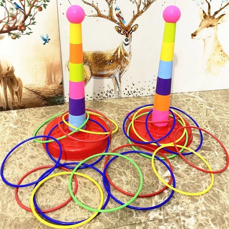 Ring Toss Game Indoor Outdoor Sports Toy Throwing Game Circle Ferrule ...